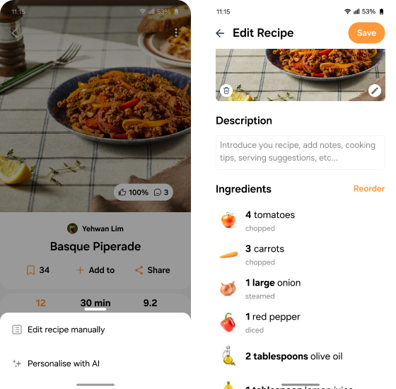 AI use within Samsung Food: Unveiling the AI Magic Inside Your Recipe ...
